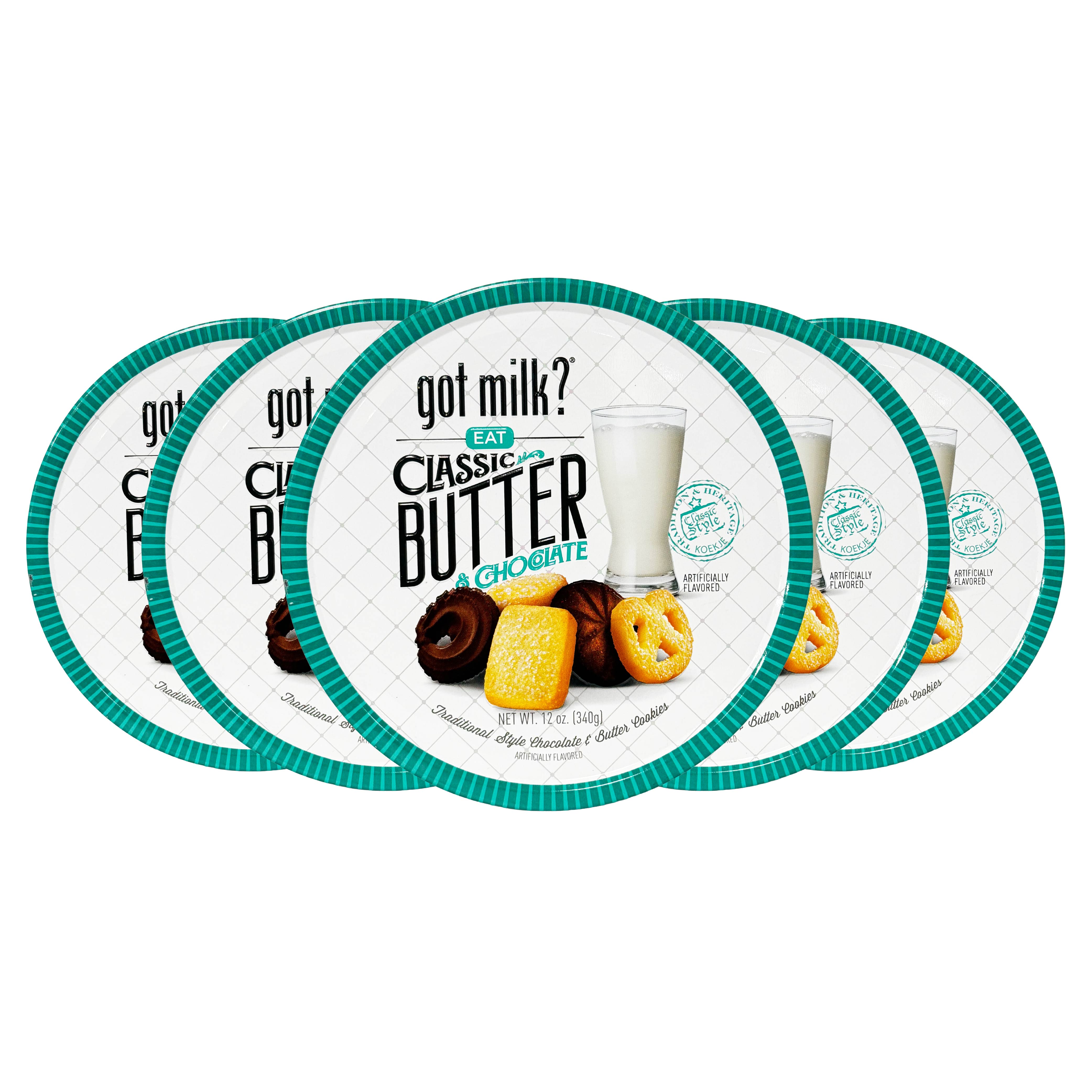 Got Milk? Chocolate Butter Cookies, Embossed Cookie Tin, 12 Oz. (12 Pa ...